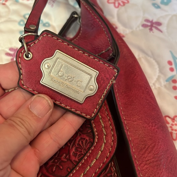 boc | Bags | Boc Born Concepts Western Purse Shoulder Bag Maroon Red ...